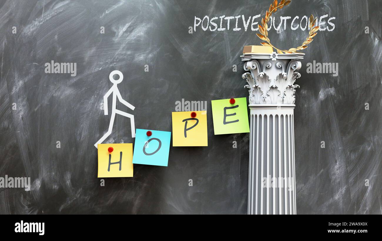 Hope leads to Positive outcomes - a metaphor showing how hope makes the ...