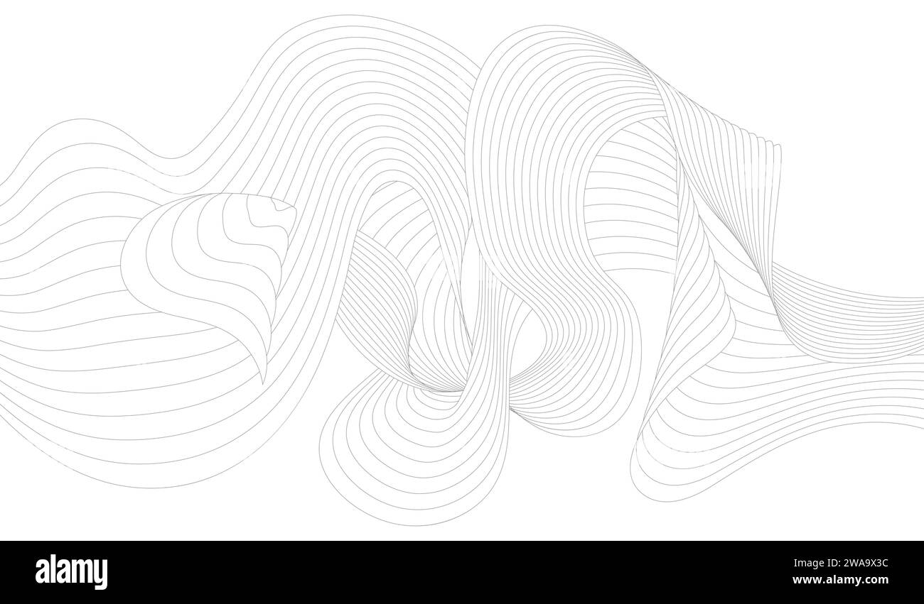 Abstract background of wavy lines. Background of smooth parallel lines ...