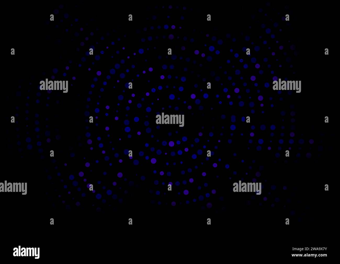 Abstract dark background with blue dots of different sizes. Template ...