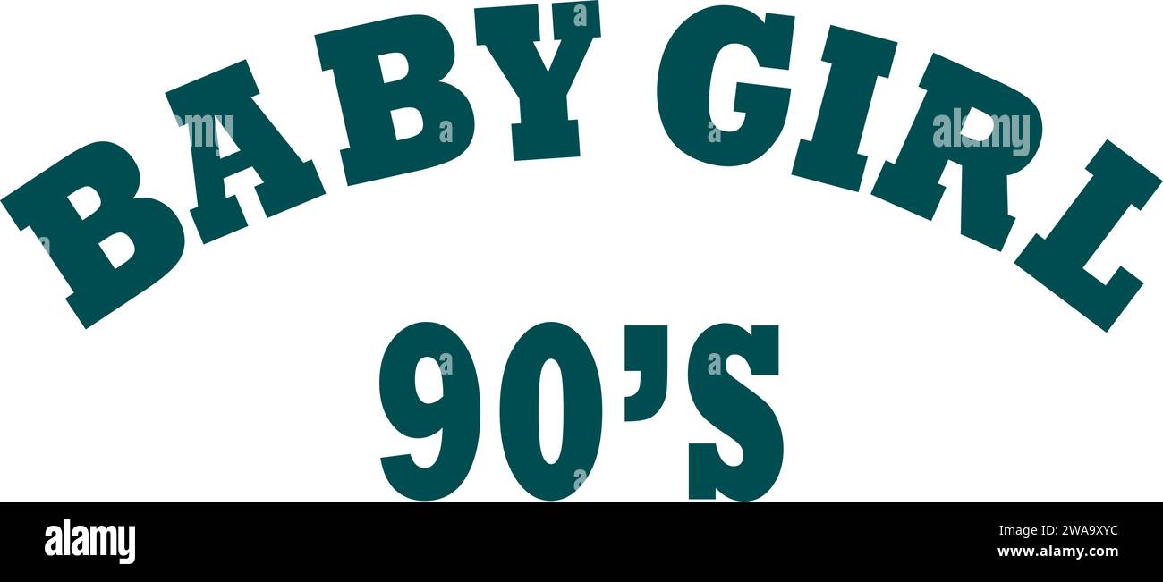 Baby girl 90's vector design, vintage print, retro design Stock Vector ...