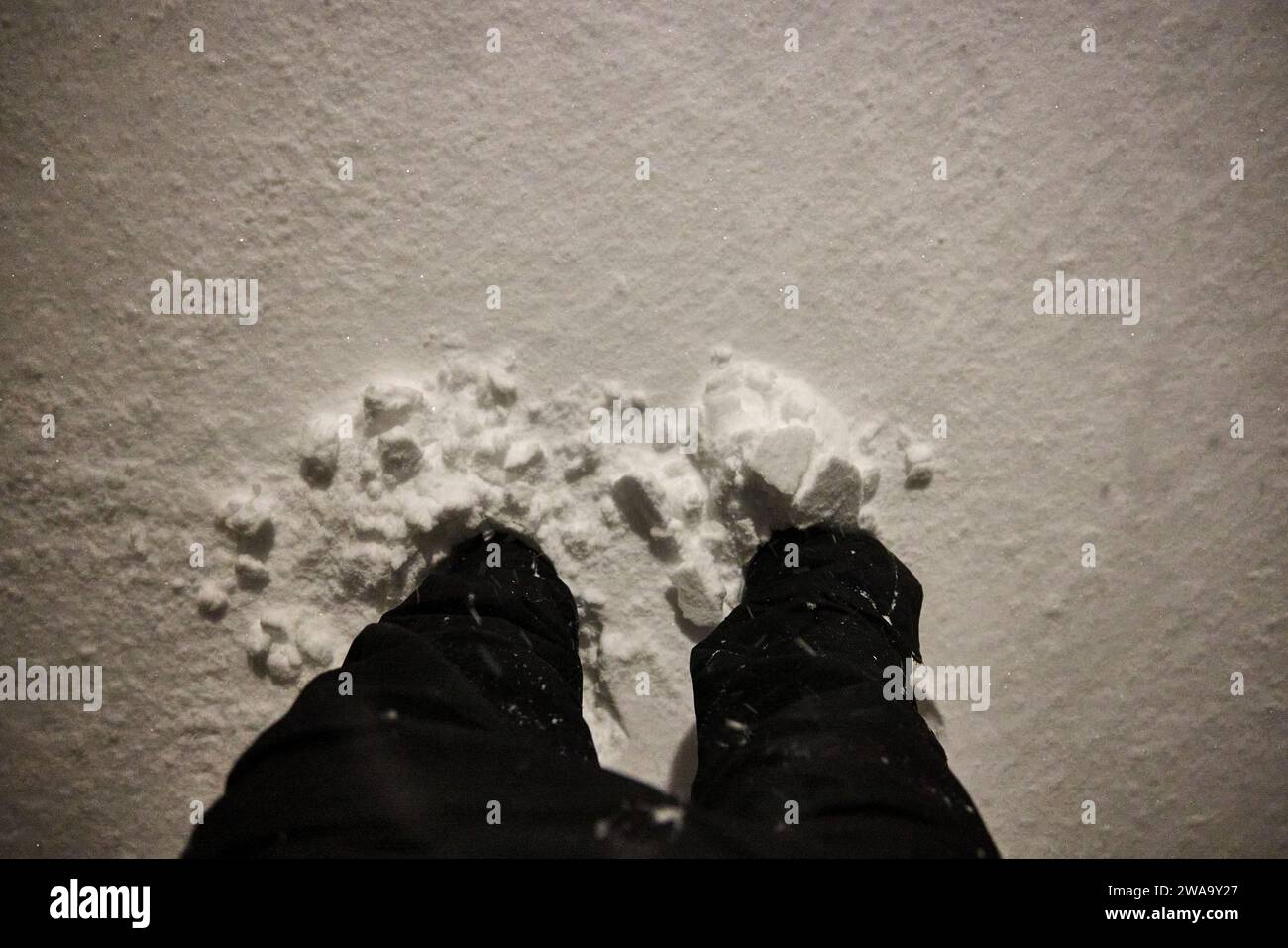 Heavy snowfall in Brabrand in Aarhus, Denmark, Wednesday January 3 ...