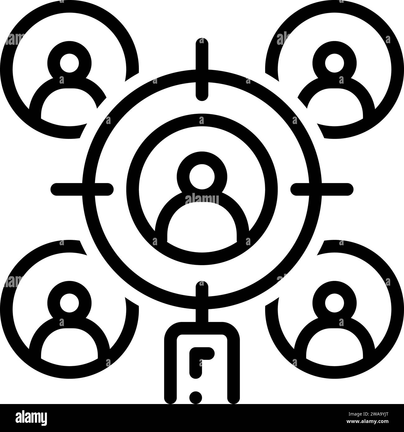 Target audience icon Stock Vector Images - Alamy