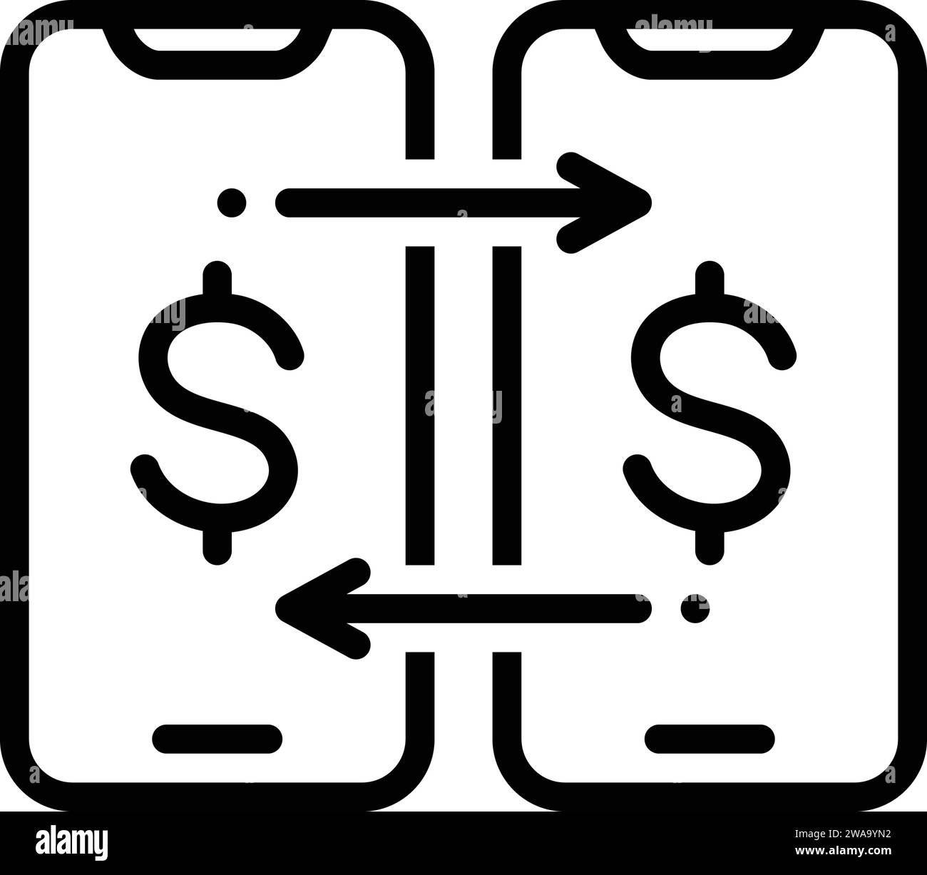 Money transfer icon Stock Vector Image & Art - Alamy