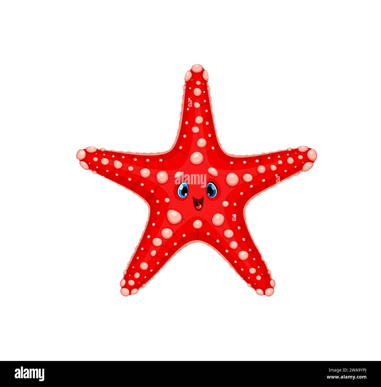 Cartoon starfish sea animal. Aquatic nature, ocean wildlife oceanarium ...