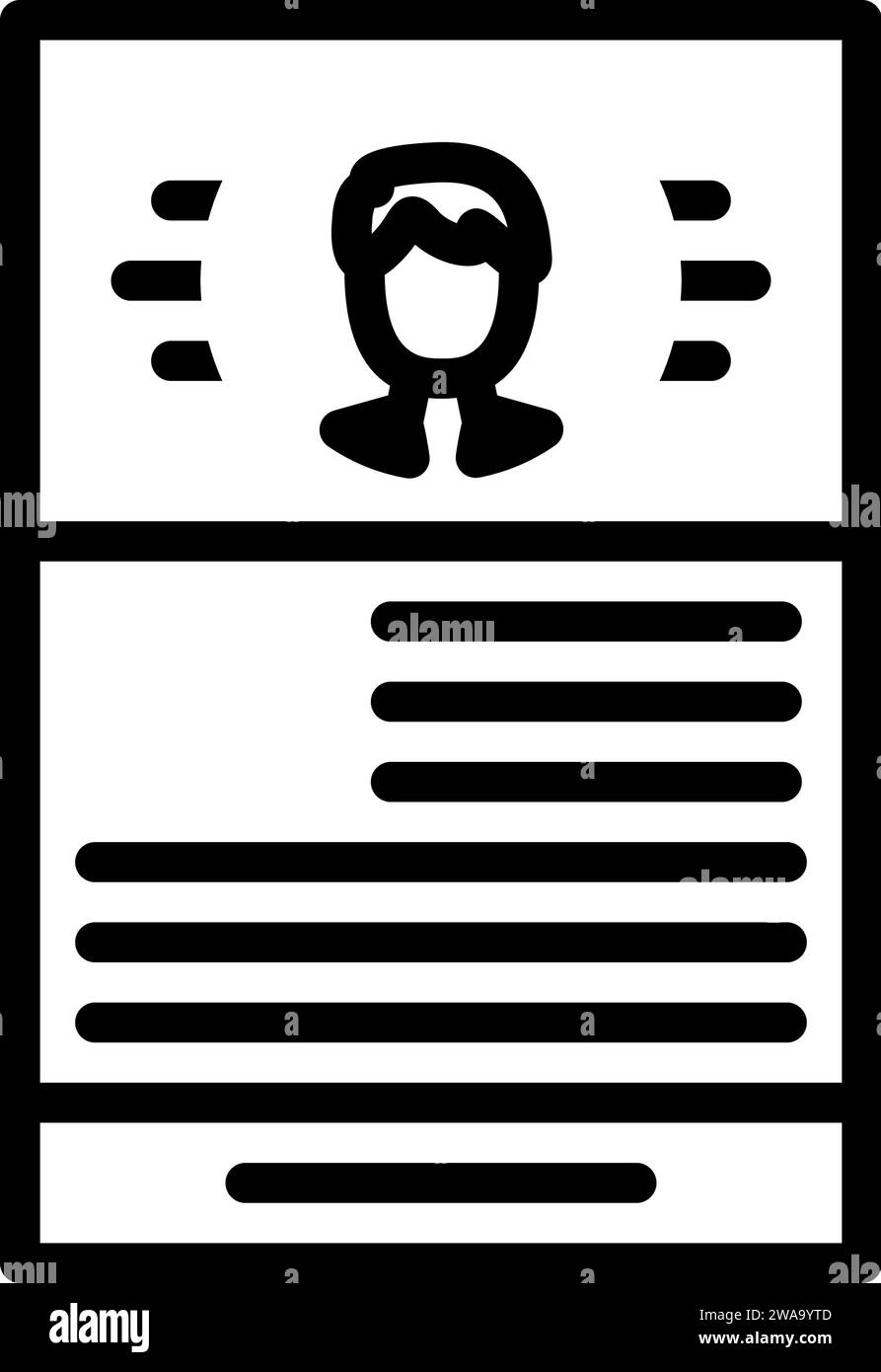 Icon for resume , portfolio Stock Vector Image & Art - Alamy