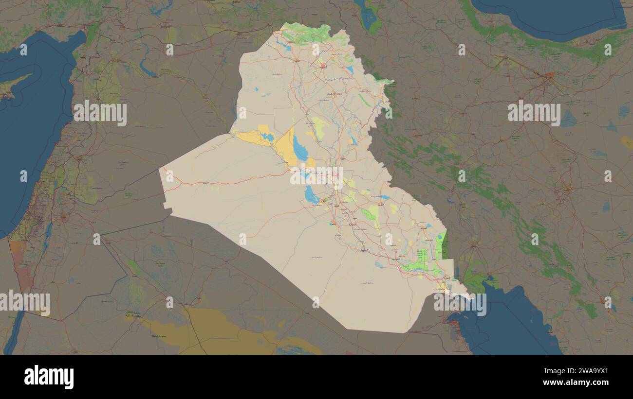 Topographic map of iraq hi-res stock photography and images - Alamy