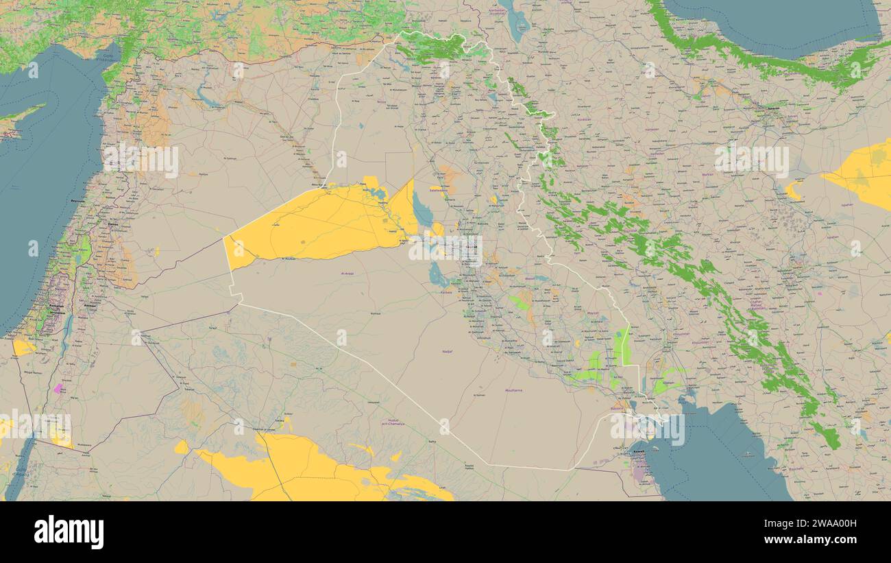 Topographic map of iraq hi-res stock photography and images - Alamy