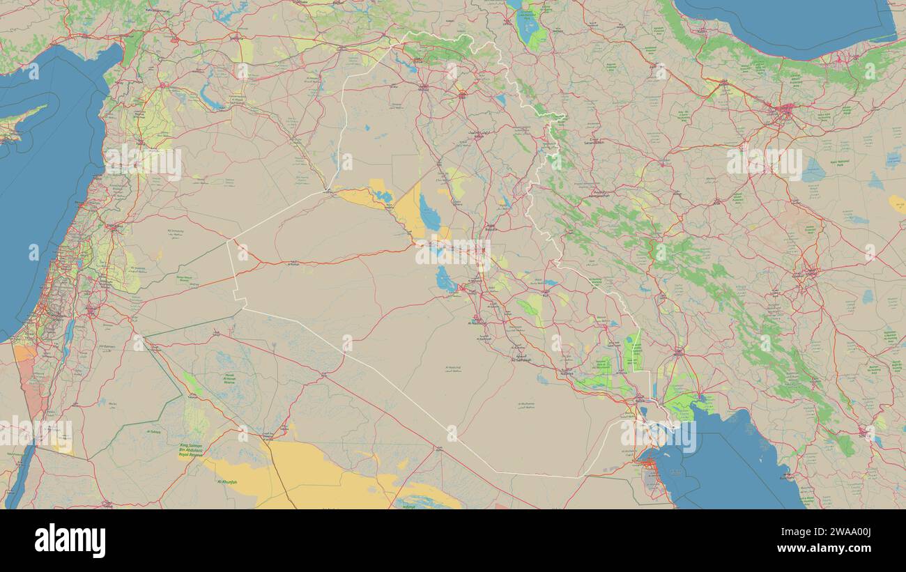 Topographic map of iraq hi-res stock photography and images - Alamy