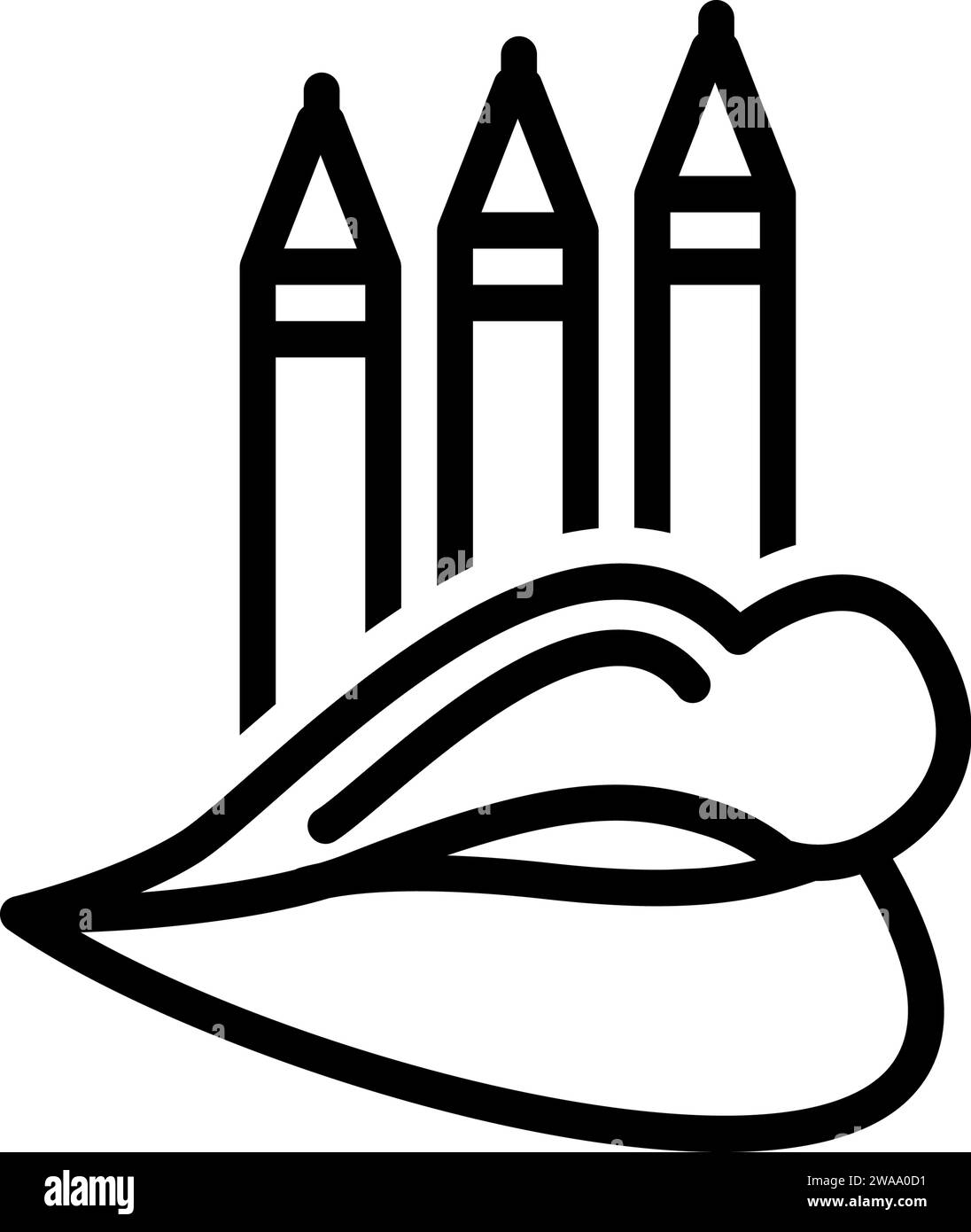 Lip liner makeup Black and White Stock Photos & Images - Alamy