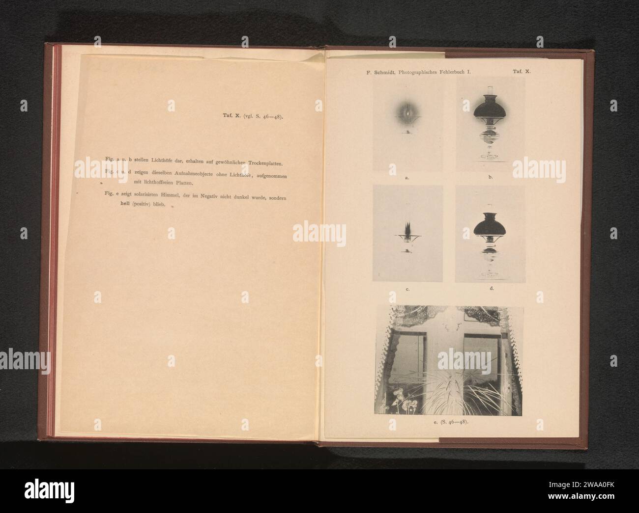 Four examples of recordings of a lamp on two different types of plates ...