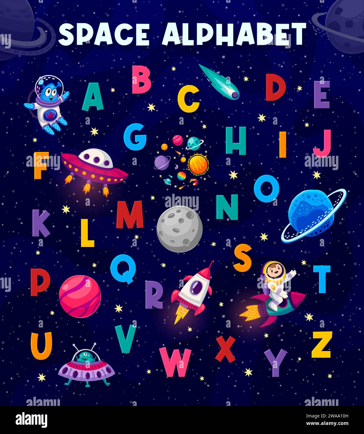 Spaceship letters Stock Vector Images - Alamy