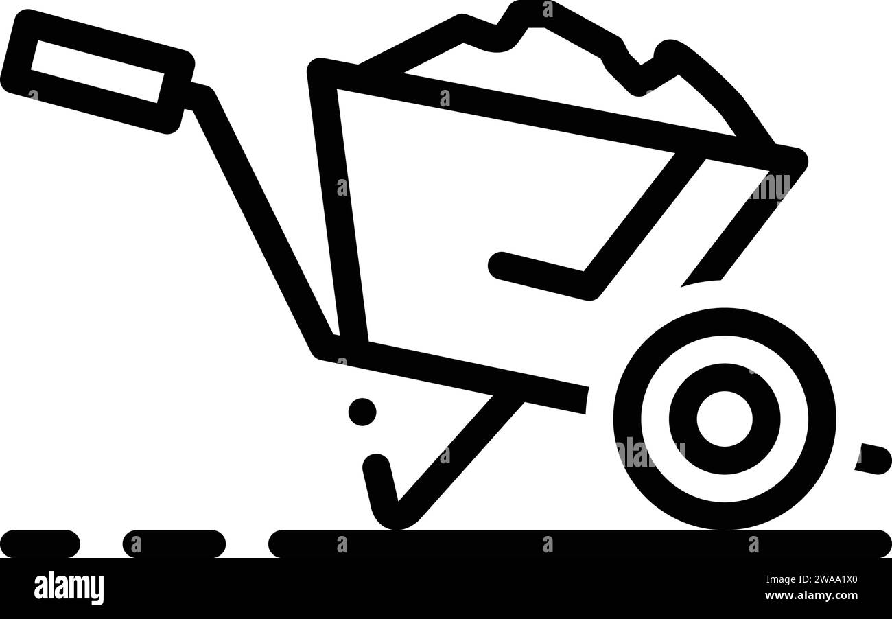 Wheelbarrow silhouette Cut Out Stock Images & Pictures - Alamy