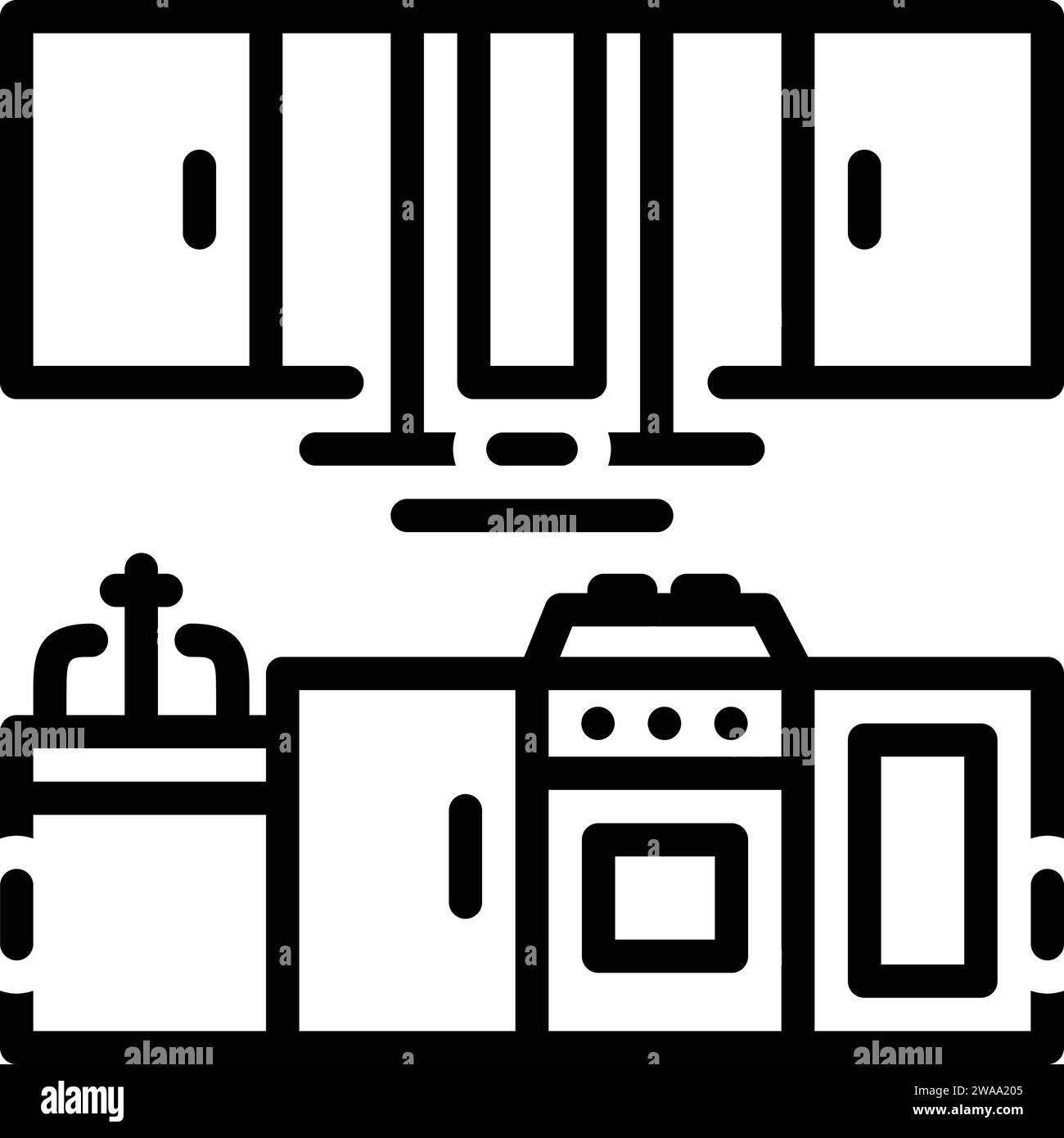 Icon kitchen kitchenette Stock Vector Images - Alamy