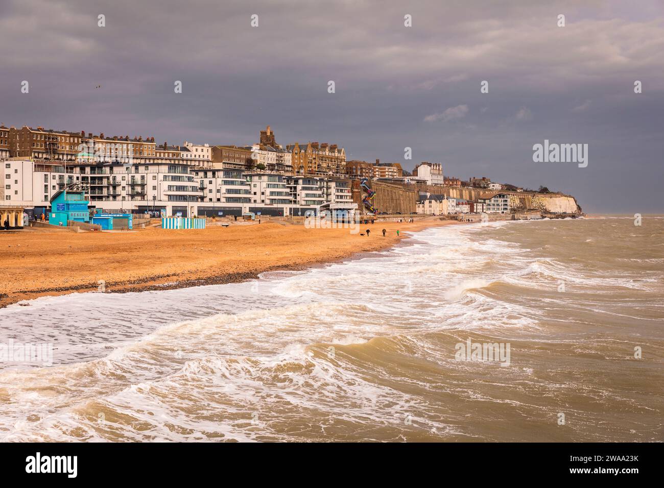 Storm Gerrit kissing the coast at Ramsgate in the north east of Kent ...