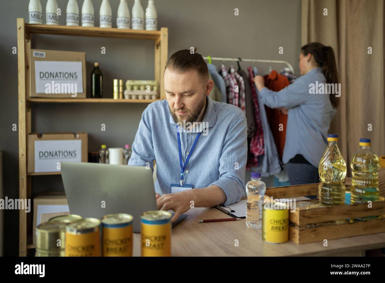 Sorting donation items diverse hi-res stock photography and images - Alamy