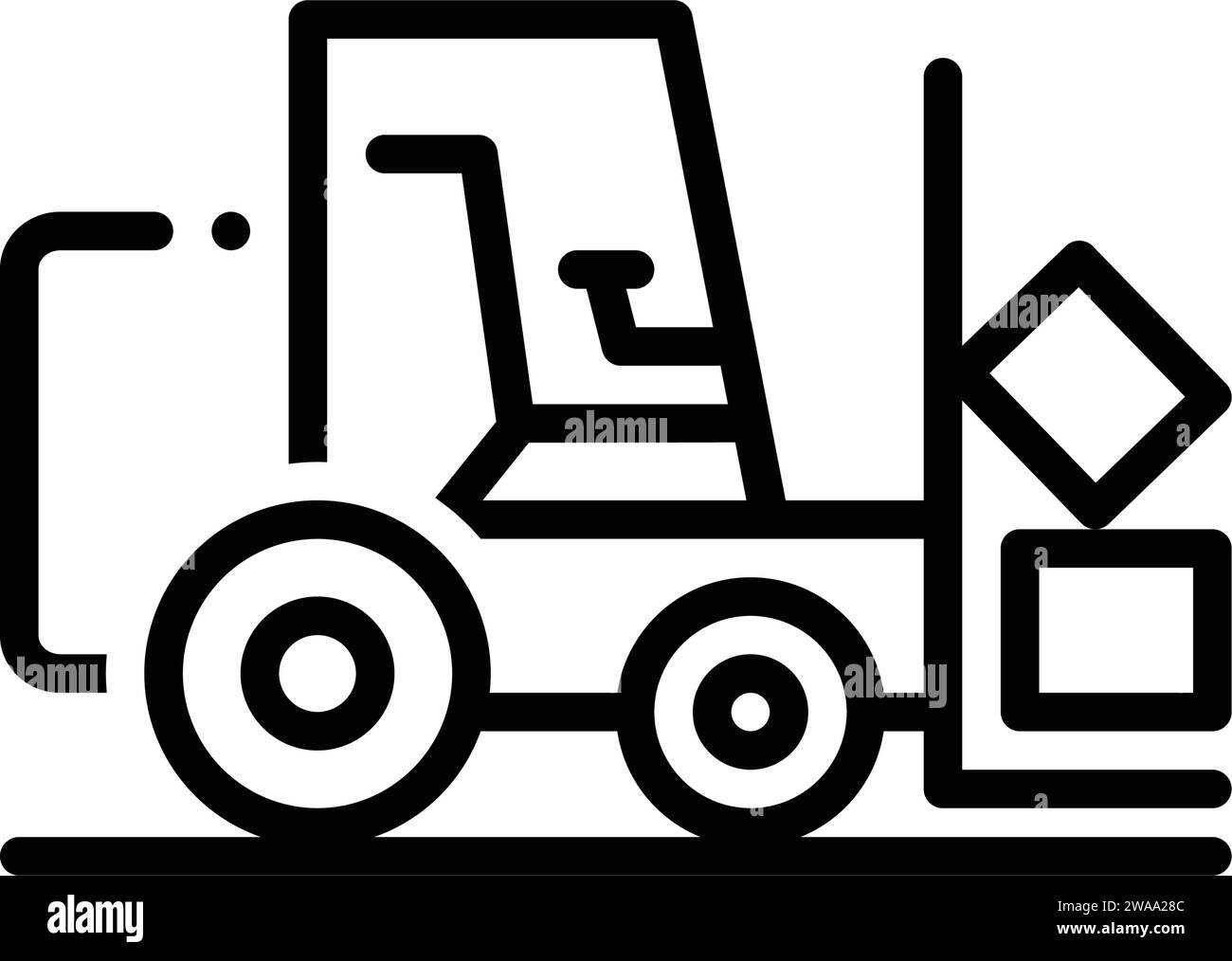 Fork lift truck silhouette Cut Out Stock Images & Pictures - Alamy