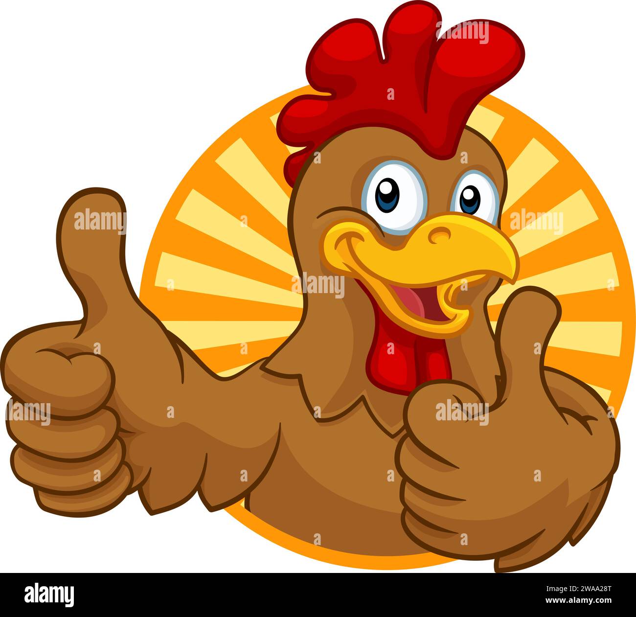 Chicken Cartoon Rooster Cockerel Character Stock Vector Image & Art - Alamy