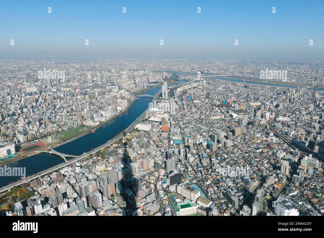 Aerial photograph of Tokyo urban area Stock Photo - Alamy