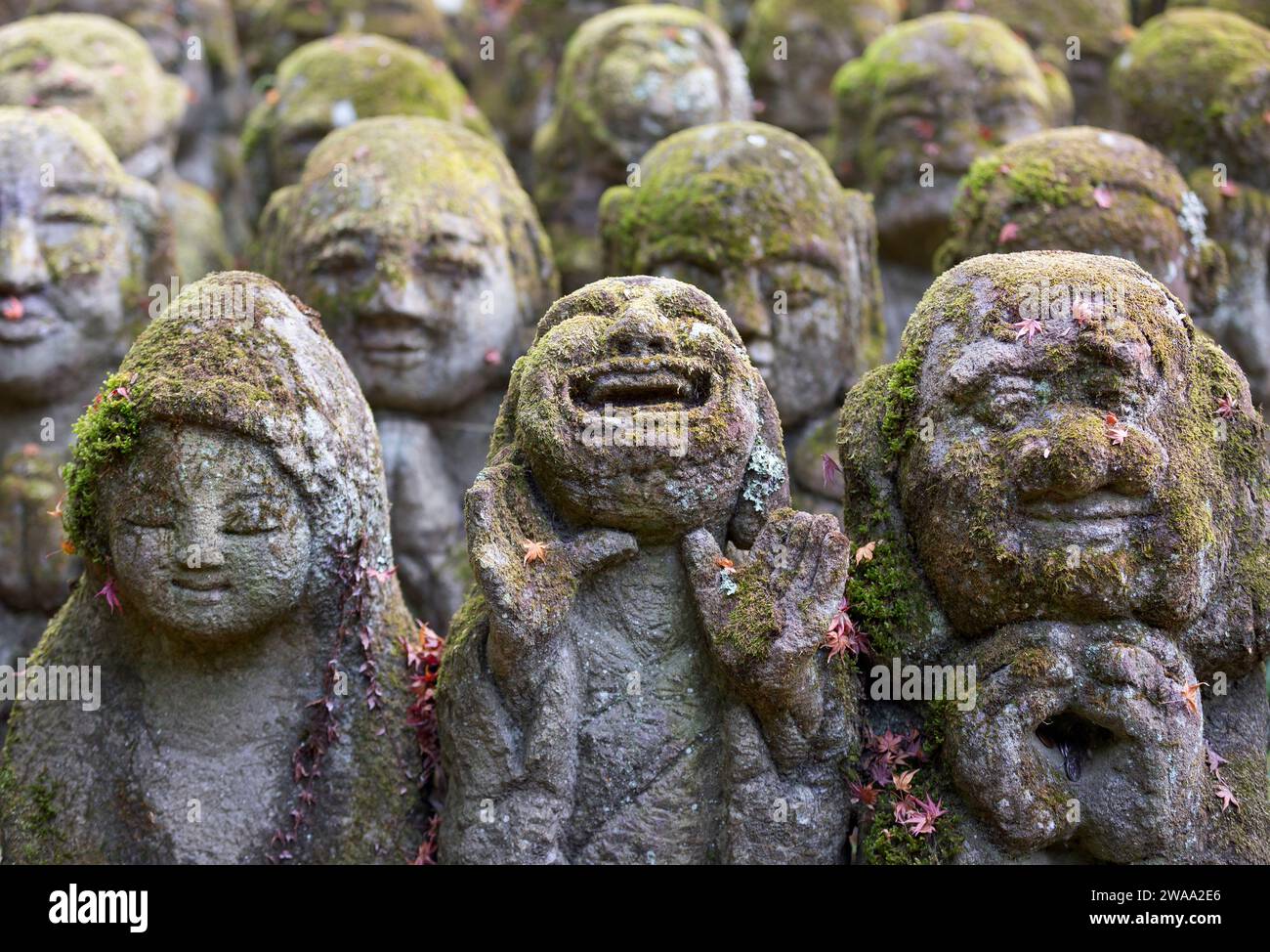 Buddha statue of Otagi Nenbutsu-ji Temple. Sagano, Kyoto, Japan Stock ...