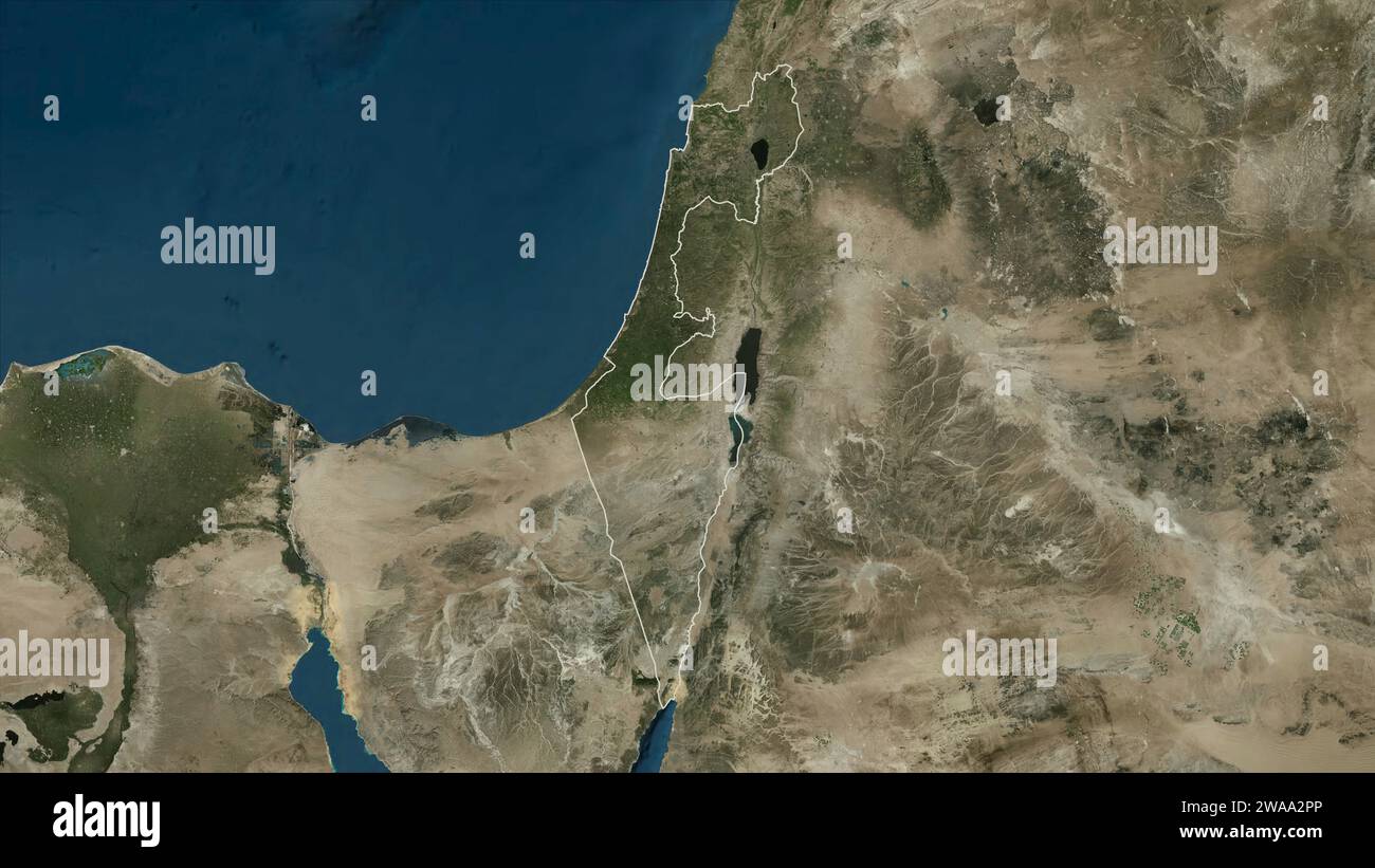 Israel outlined on a high resolution satellite map Stock Photo - Alamy