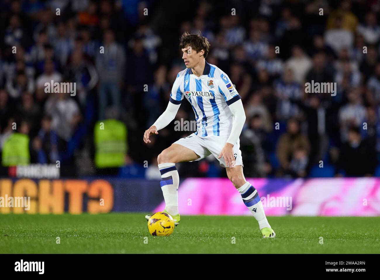 Robin Le Normand of Real Sociedad during the Spanish championship La ...