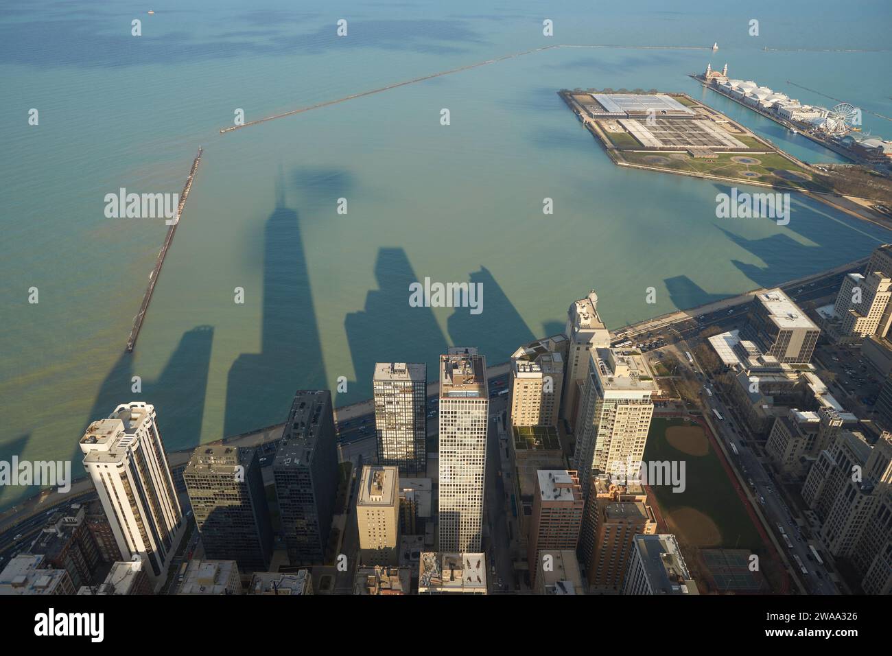 CHICAGO, IL - CIRCA MARCH, 2016: view of Chicago from John Hancock ...