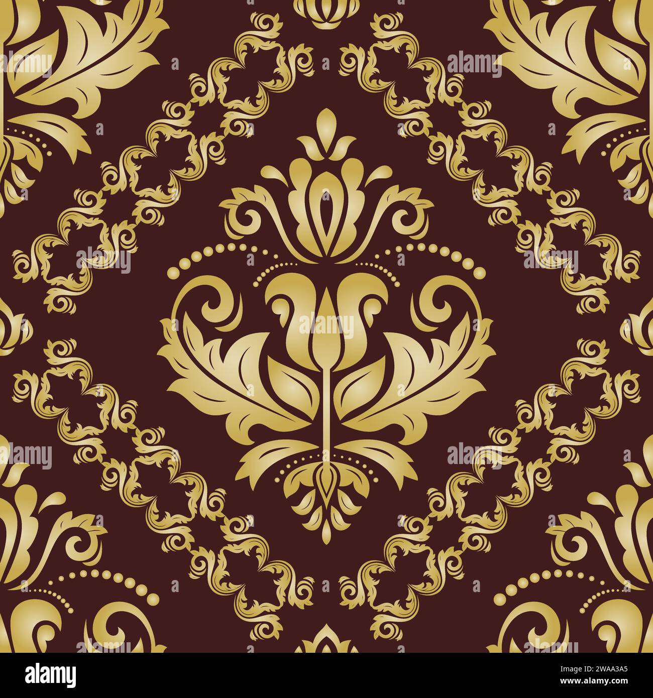 Classic seamless vector pattern. Damask orient ornament. Classic ...