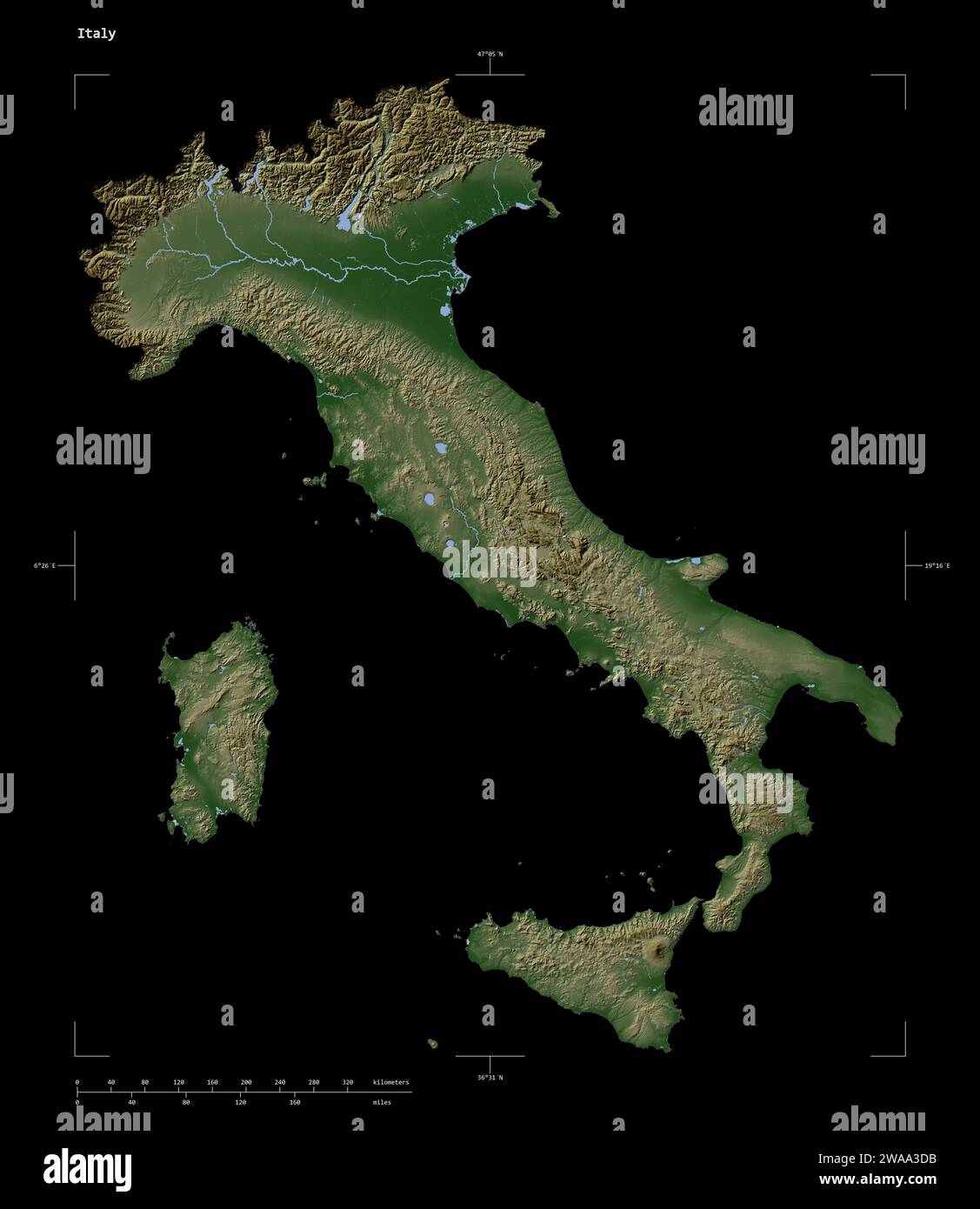 Shape of a Pale colored elevation map with lakes and rivers of the ...