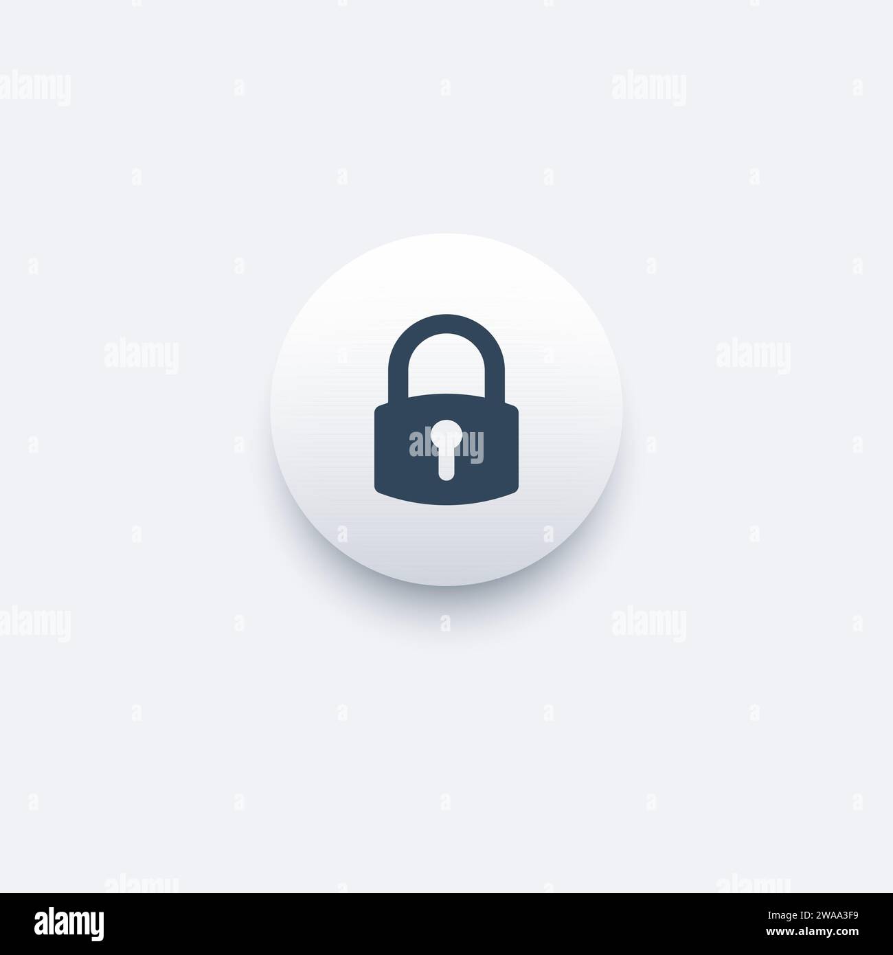 Padlock icon, security sign, lock with keyhole. Stock vector ...