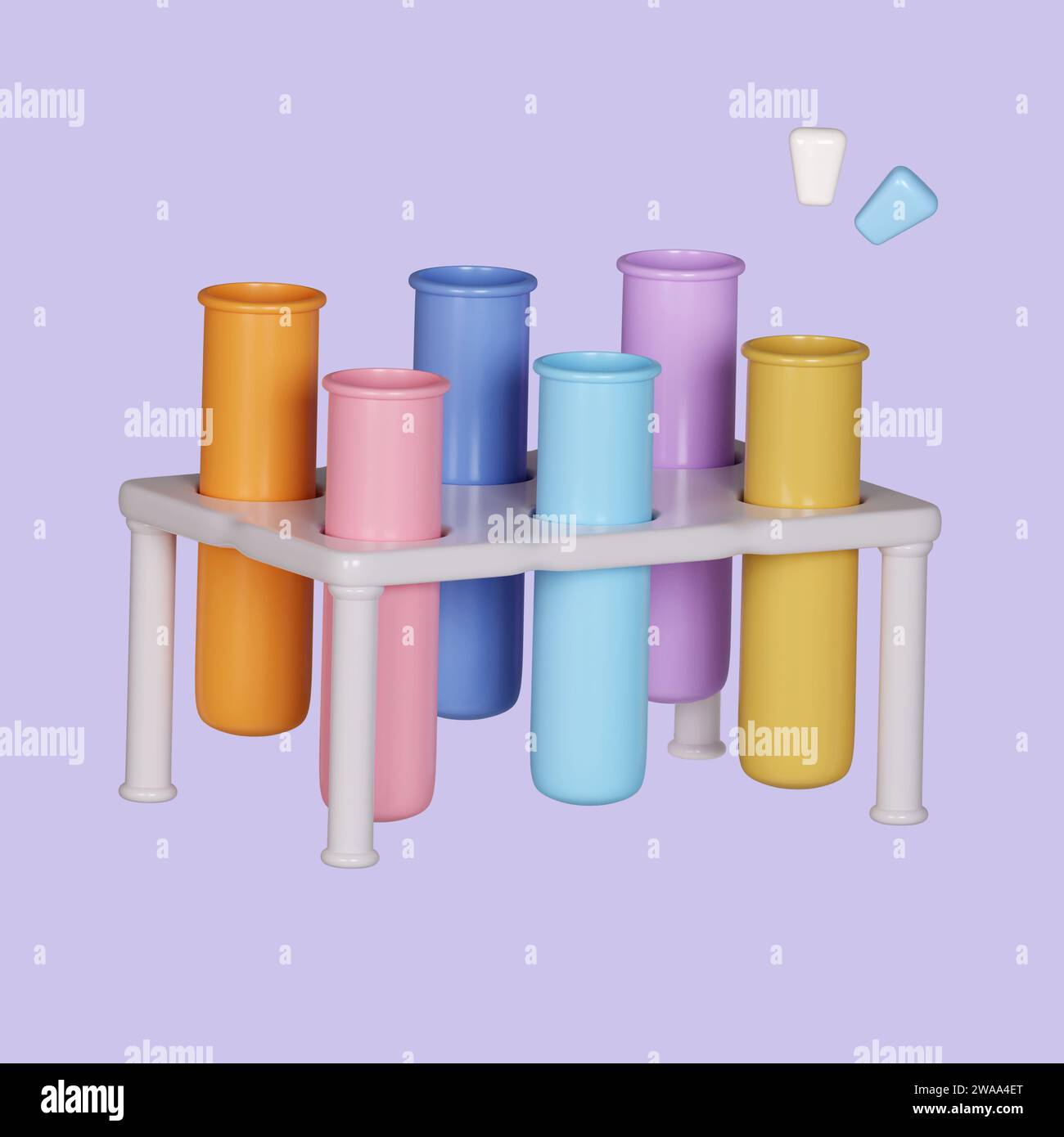 Cartoon conical beaker chemistry isolated on background. icon symbol ...