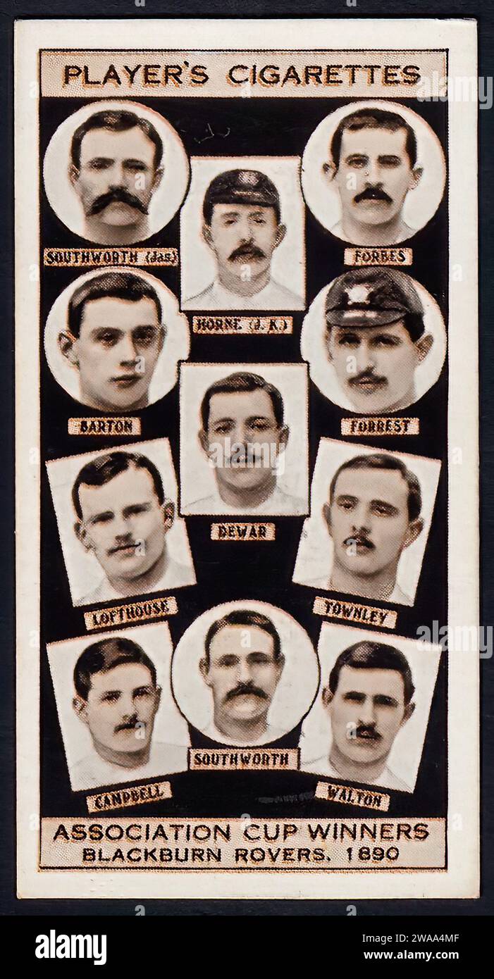 Blackburn Rovers F.A. Cup Winners 1890 - Vintage Cigarette Card ...