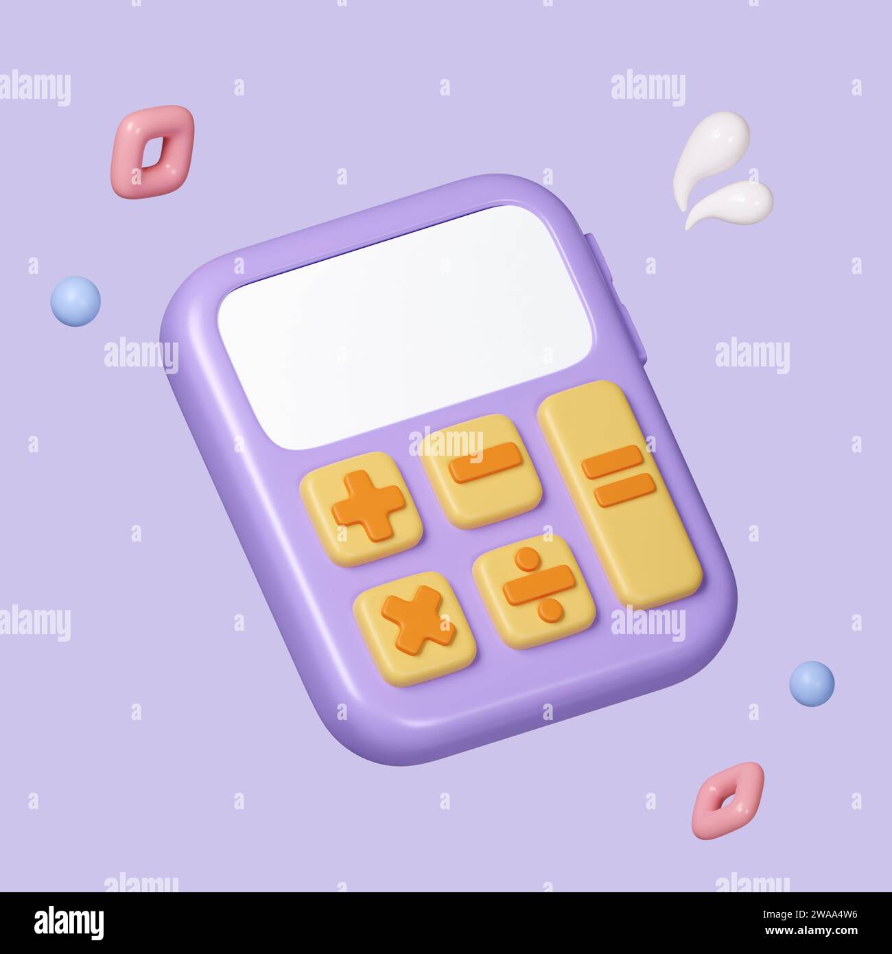 3d minimal calculator concept of financial management. calculating ...