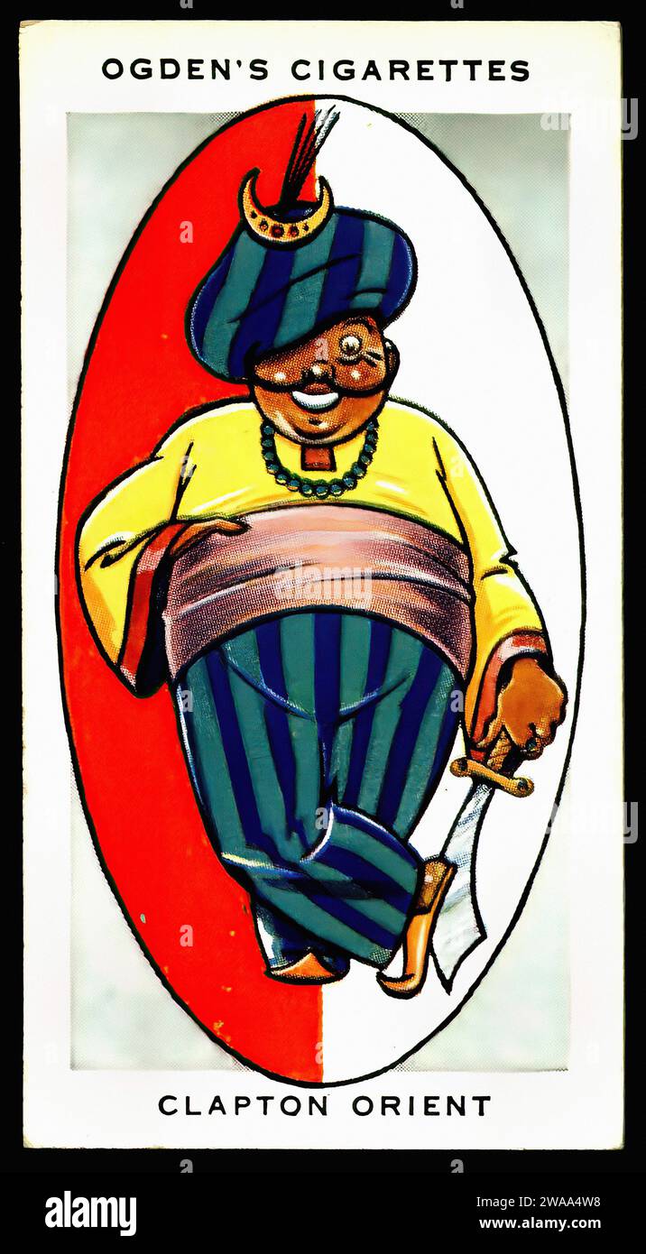 Clapton Orient The Orient - Vintage Cigarette Card Illustration Stock ...