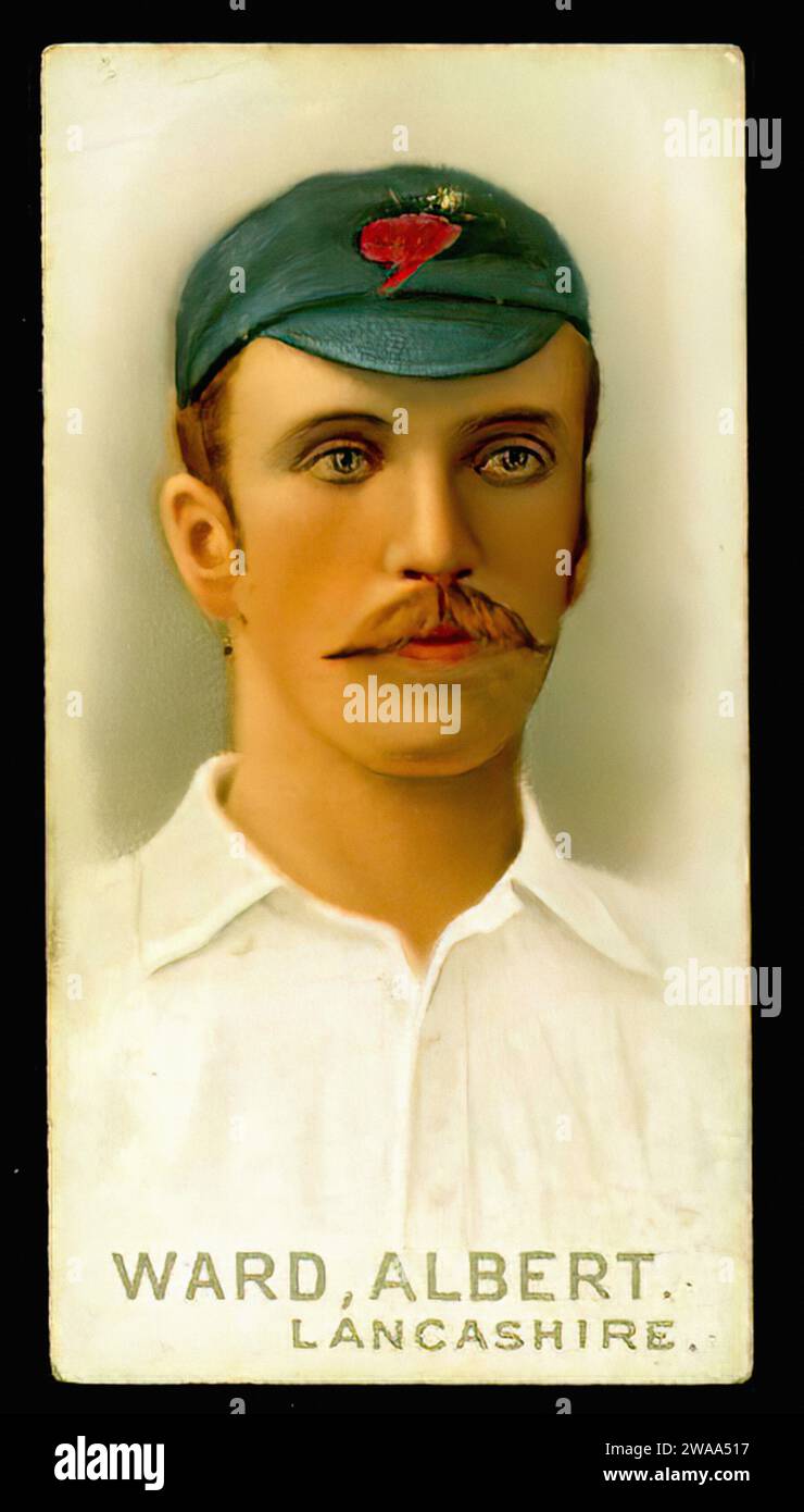 Cricketer Albert Ward - Vintage Cigarette Card Illustration Stock Photo ...