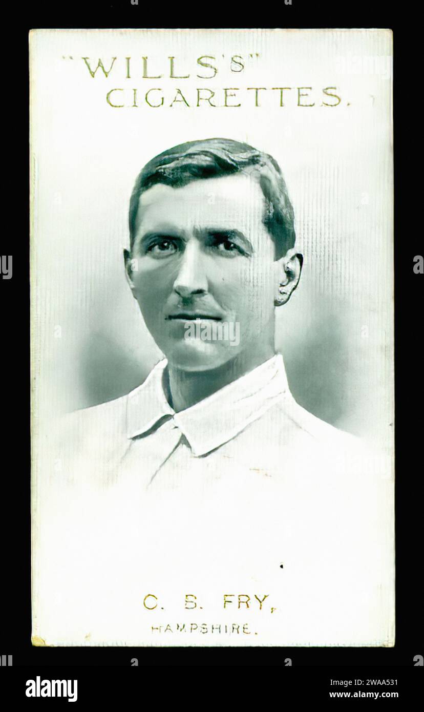 Cricketer C.B.Fry - Vintage Cigarette Card Illustration Stock Photo - Alamy