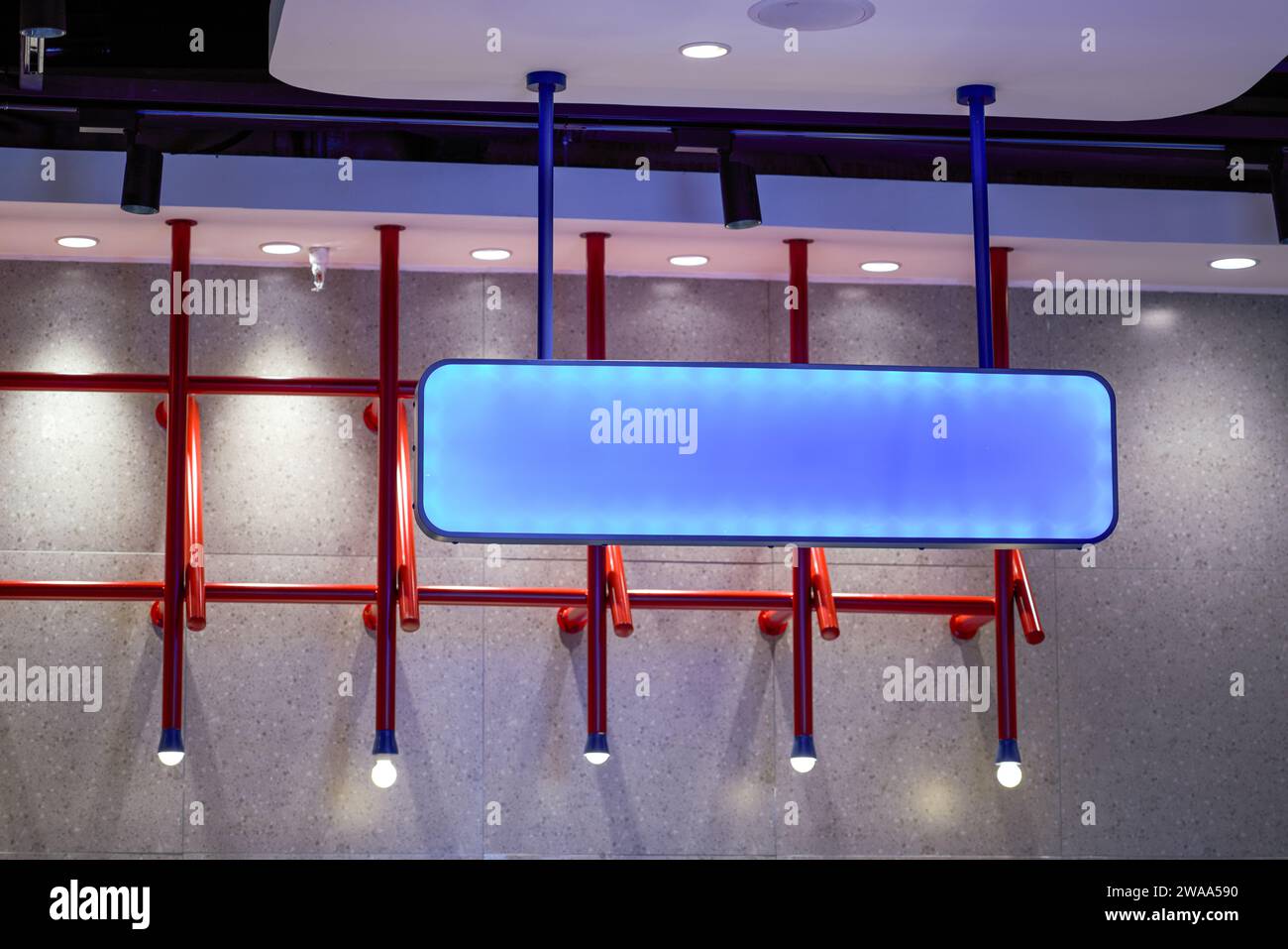 Modern decoration design restaurant signage Stock Photo - Alamy