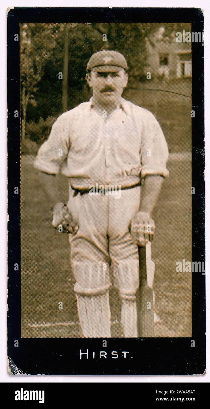 Cricketer George Hirst - Vintage Cigarette Card Illustration Stock ...