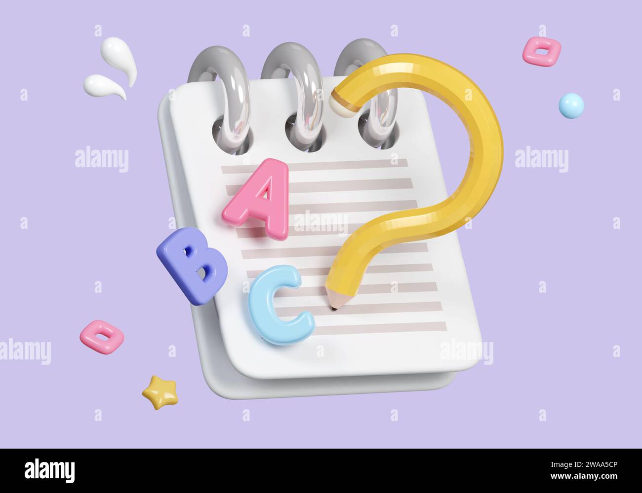 3D exam results paper score 3d icon isolated on pastel background, icon ...