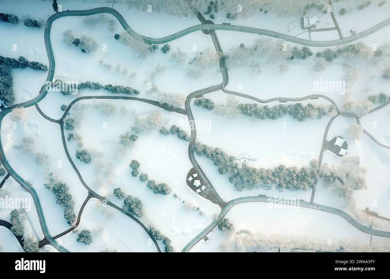 Harbin. 3rd Jan, 2024. This aerial photo taken on Jan. 3, 2024 shows ...