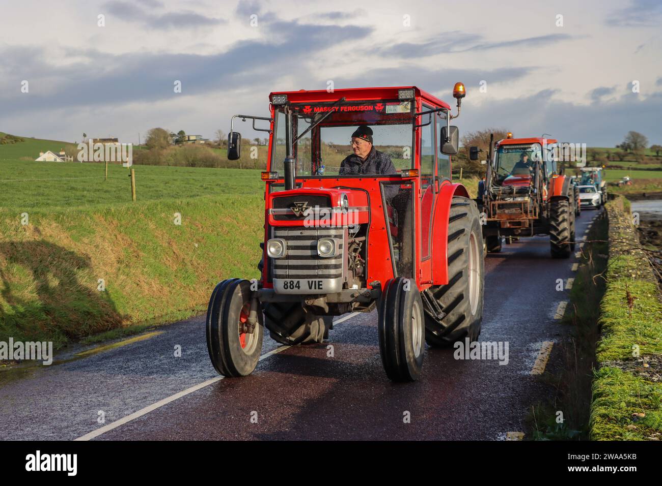 Kilbrittain Autism Tractor Run, Co. Cork, Ireland, December 2023 Stock ...