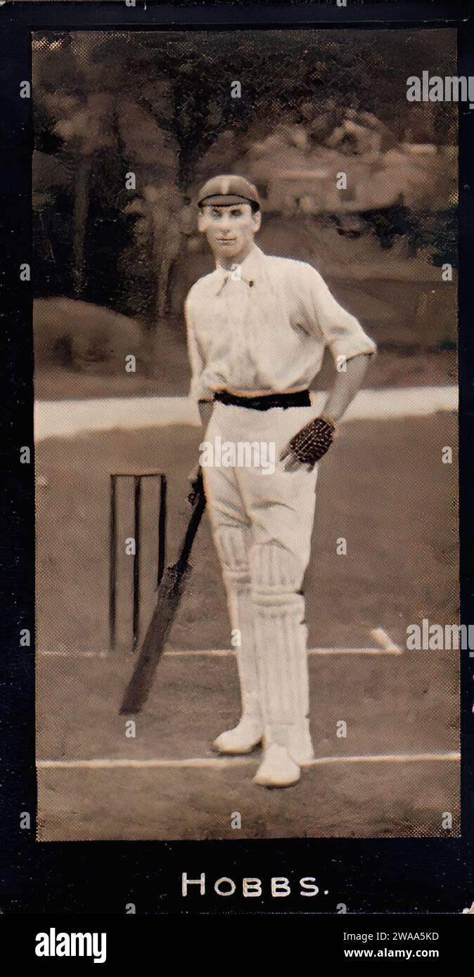 Cricketer Jack Hobbs 00002 - Vintage Cigarette Card Illustration Stock ...