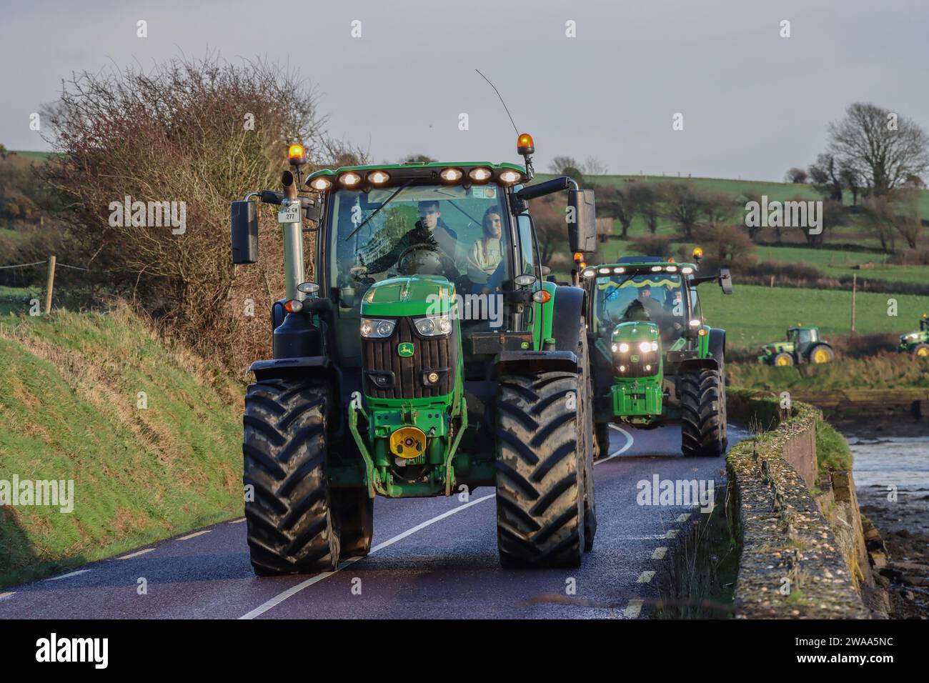 Kilbrittain Autism Tractor Run, Co. Cork, Ireland, December 2023 Stock ...