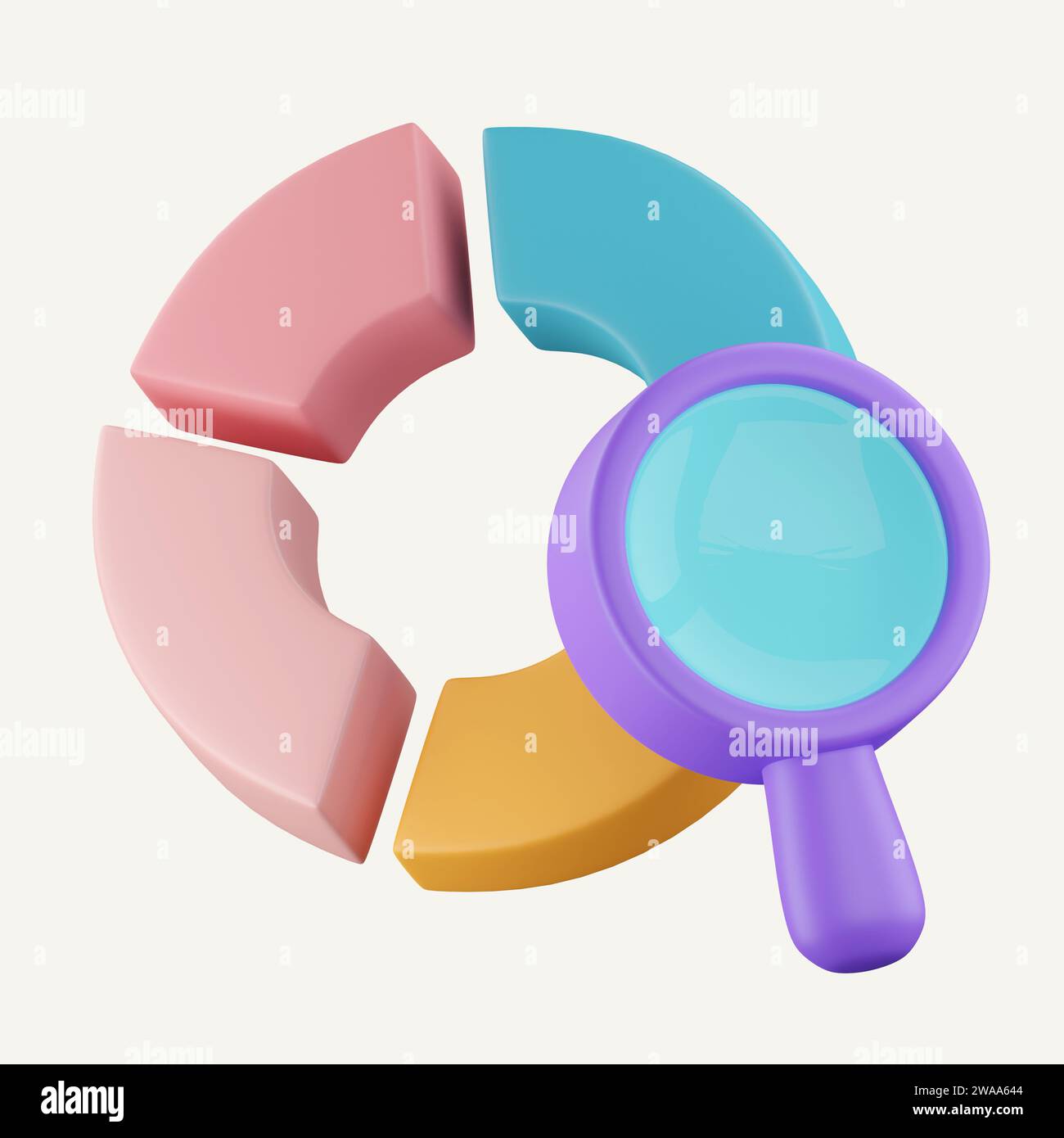 3d render bar chart pie hi-res stock photography and images - Alamy