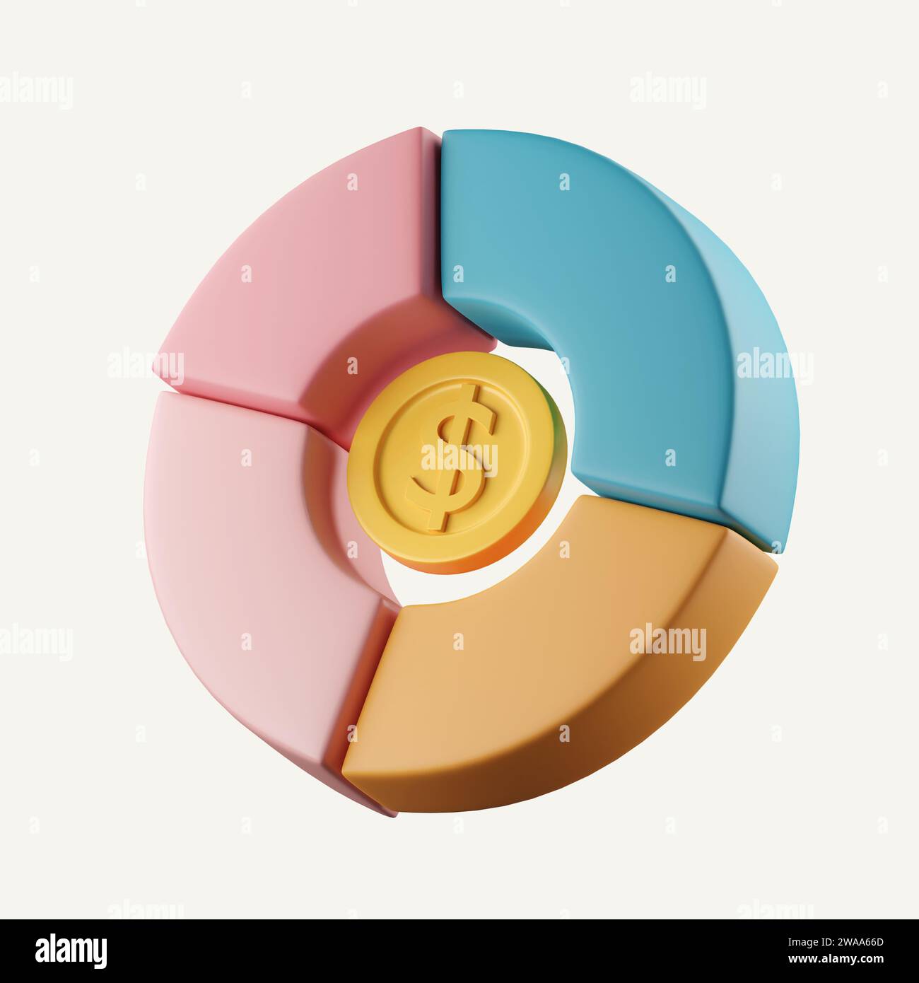3d render bar chart pie hi-res stock photography and images - Alamy
