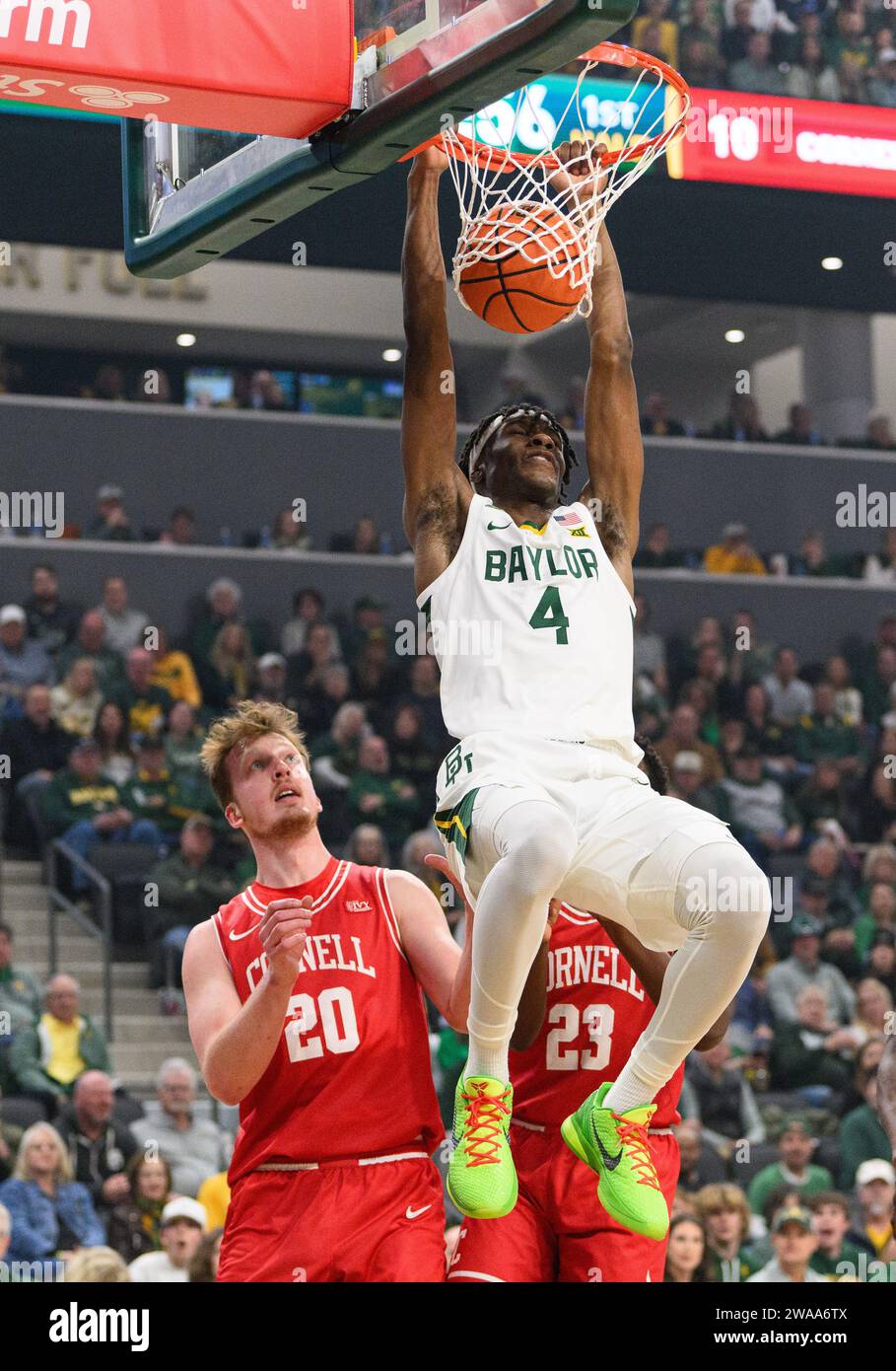 Waco, Texas, USA. 2nd Jan, 2024. Baylor Bears guard Ja'Kobe Walter (4 ...