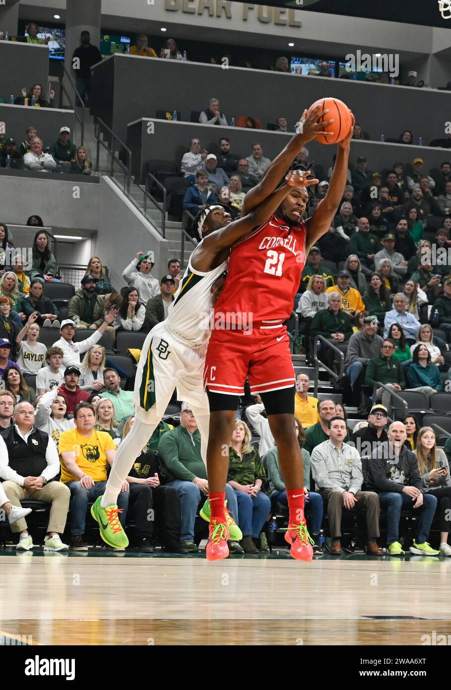 Waco, Texas, USA. 2nd Jan, 2024. Baylor Bears guard Ja'Kobe Walter (4 ...