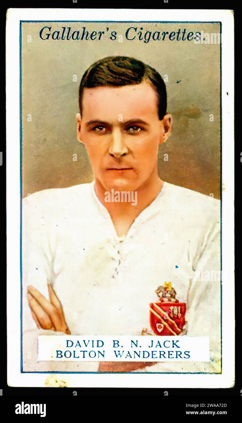 David Jack - Bolton Wanderers - Vintage Cigarette Card Illustration ...