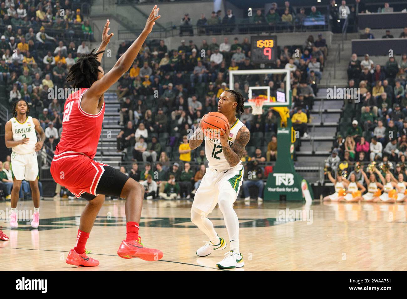 Waco, Texas, USA. 2nd Jan, 2024. Cornell Big Red forward Guy Ragland Jr ...