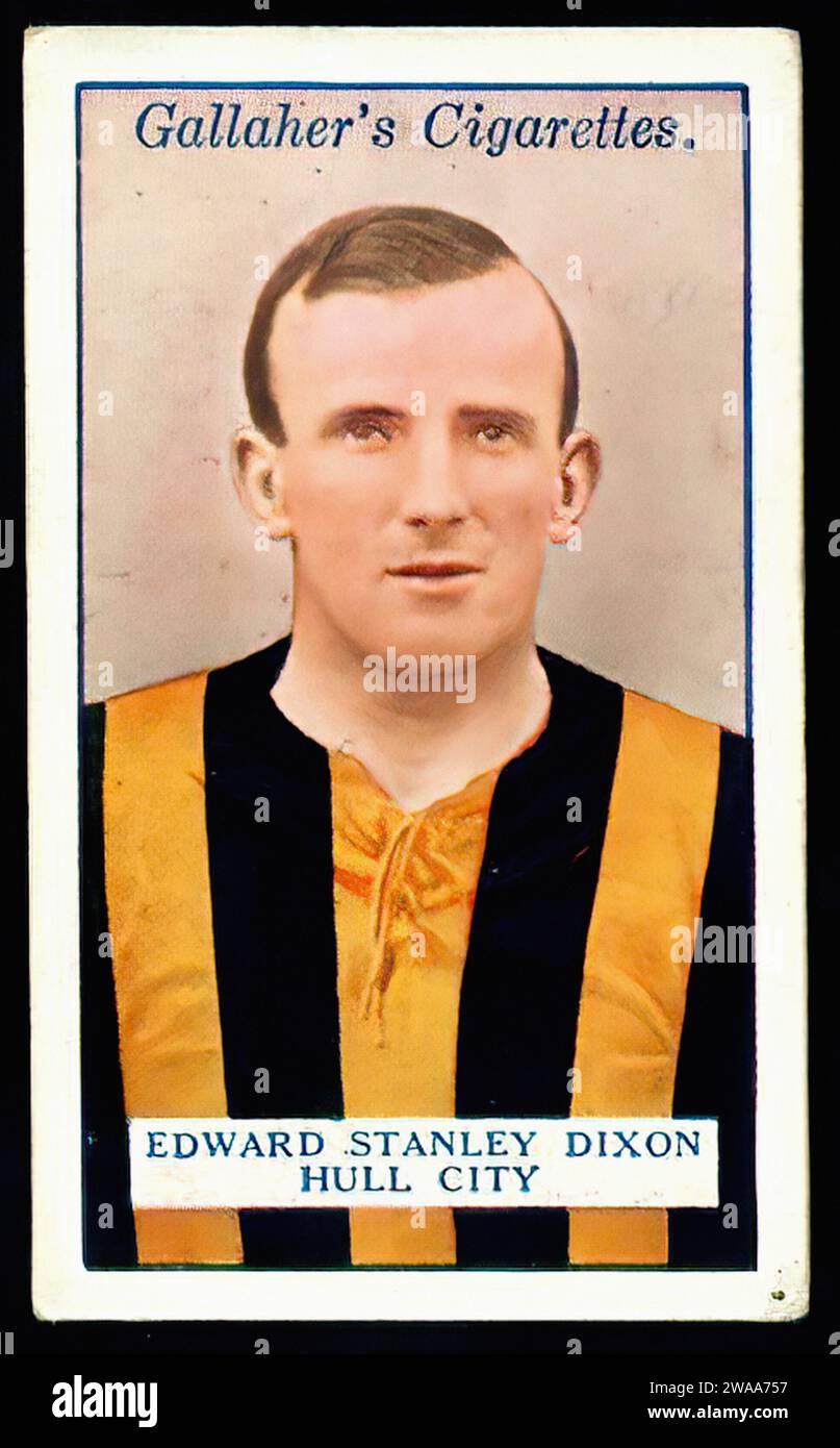 Edward S Dixon - Hull City - Vintage Cigarette Card Illustration Stock ...