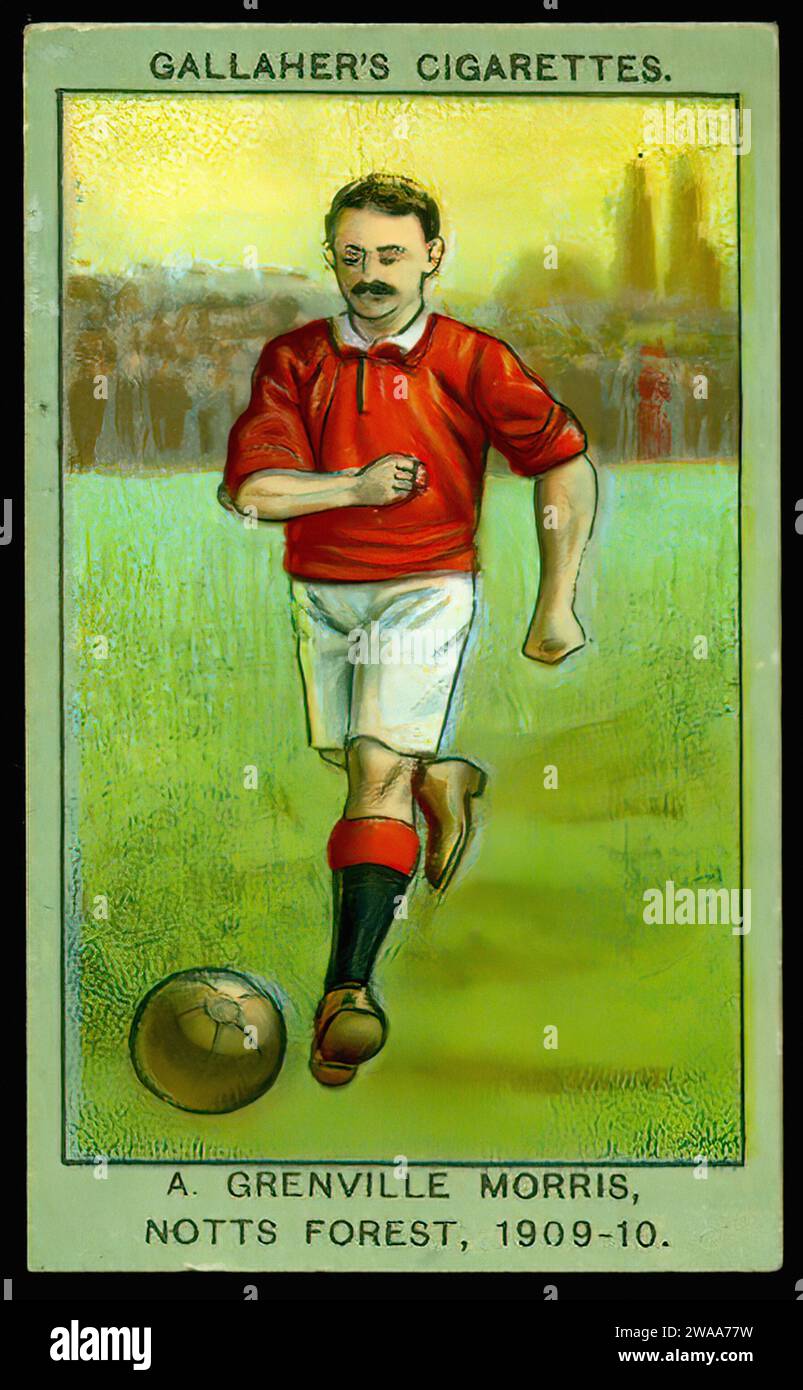 Football Colours Notts Forest - Vintage Cigarette Card Illustration ...